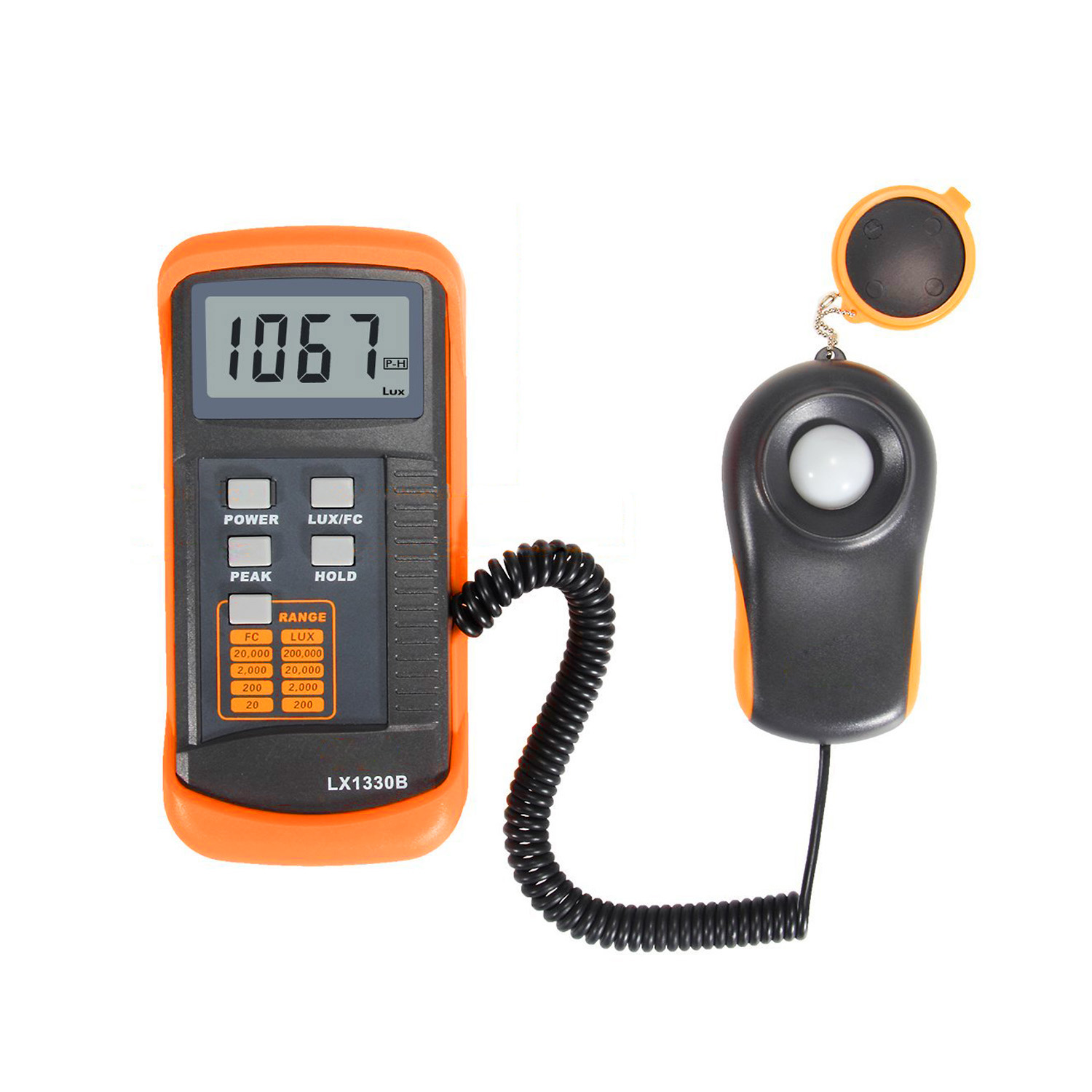 Digital Illuminance/Light Meter LX1330B 0-200,000 Lux Luxmeter Black+Orange S4F8