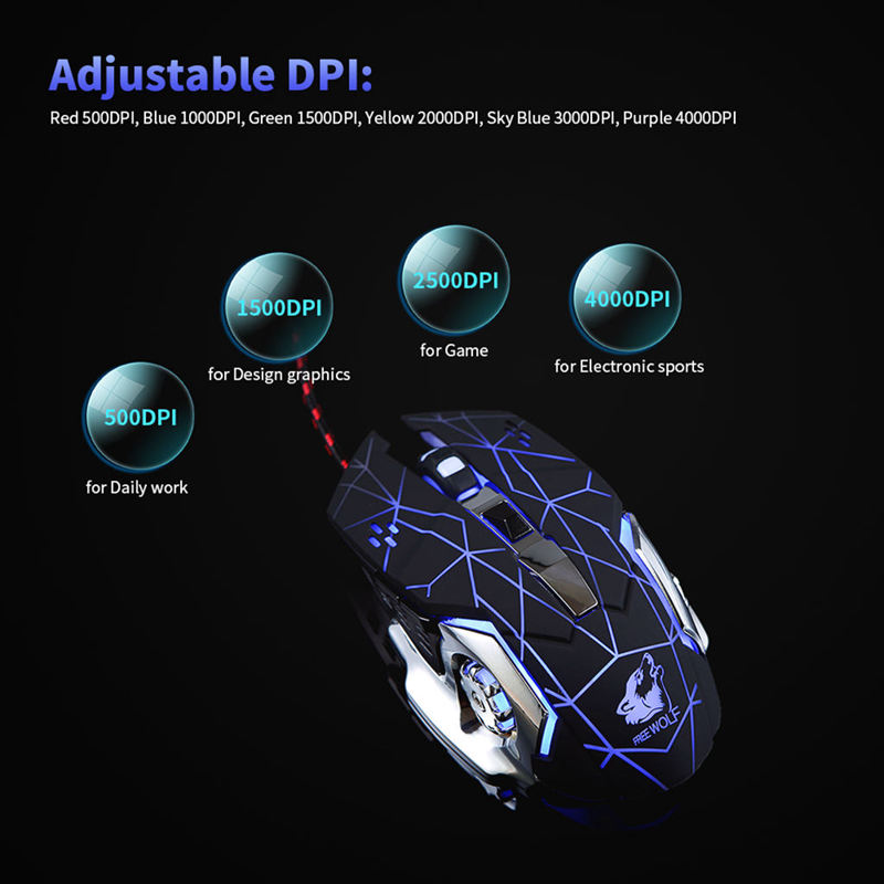 Ziyou Lang Gaming Mouse Professional Fps 6 Button Wired Mouse With ...