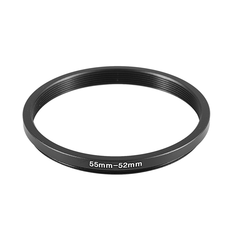 55mm-52mm 55mm 52mm nero adattatore step-down per fotocamera T4Z2zz