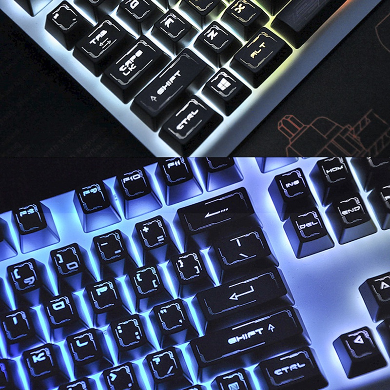 104 Keys Gaming Backlit Keycap with Transparent Backlight ABS for ...